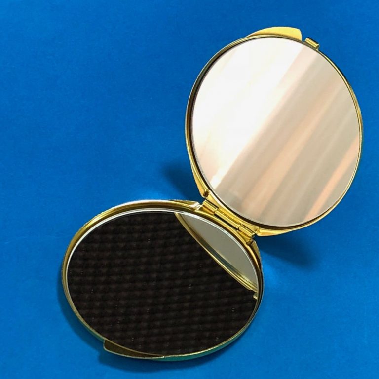 Compact Round Double Mirror Kinkakuji Temple Maiko Engraving Kyoto ...