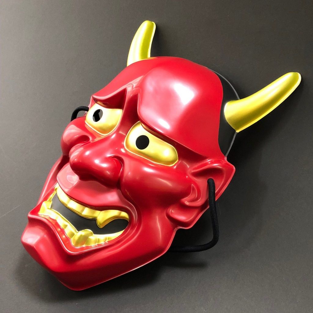Japanese Female Damon Red Hannya OMEN Mask Interior Display Cosplay ...